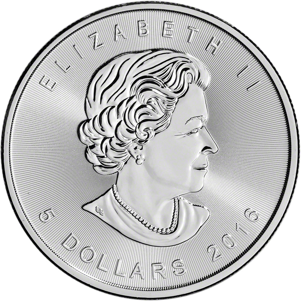 2016 Canada Silver Maple Leaf 1 Oz 5 BU Five 5 Coins