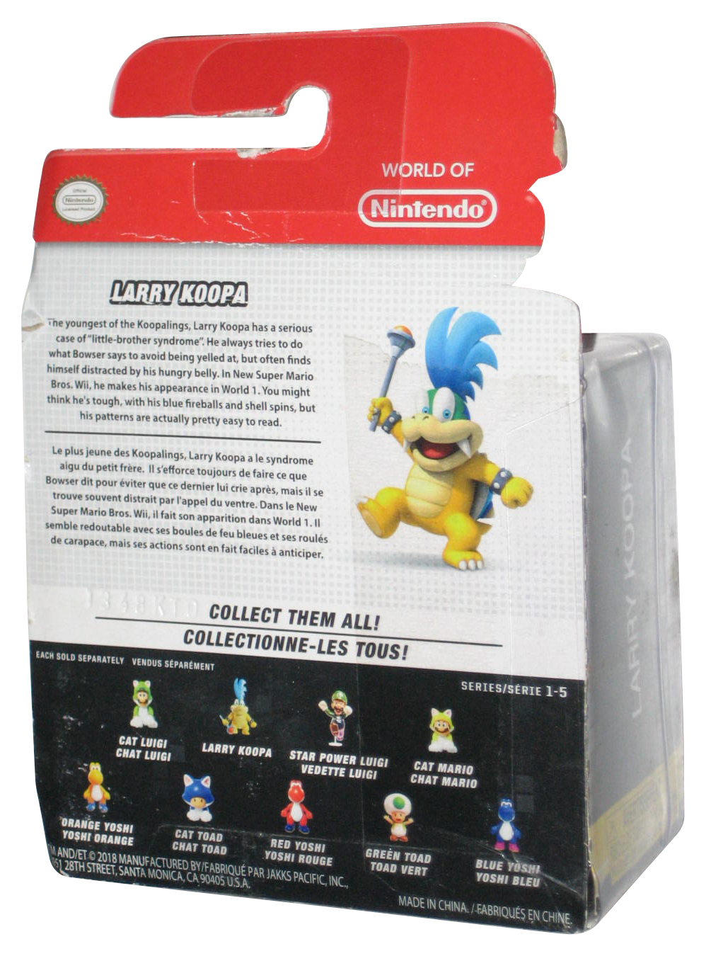 WORLD OF NINTENDO Super Mario Bros. Larry Koopa (2018) Jakks Pacific ...