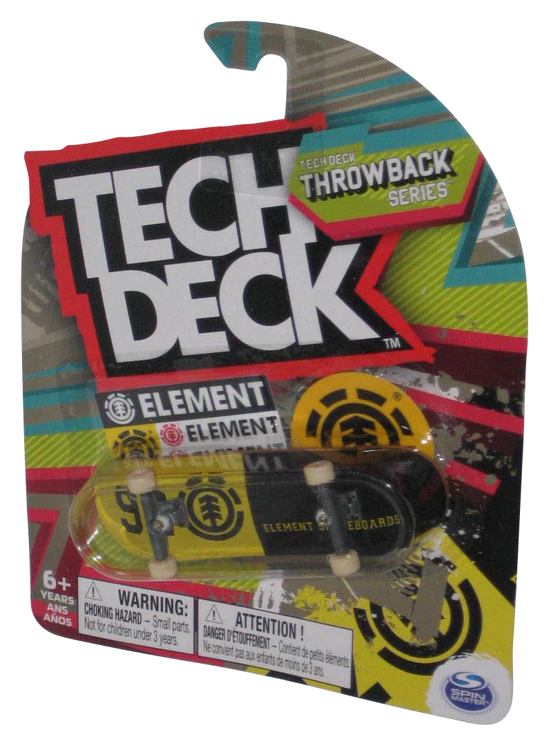 TECH DECK ELEMENT Rare Throwback Series Black & Yellow Mini Toy Fingerboard Skat £10.76 ...