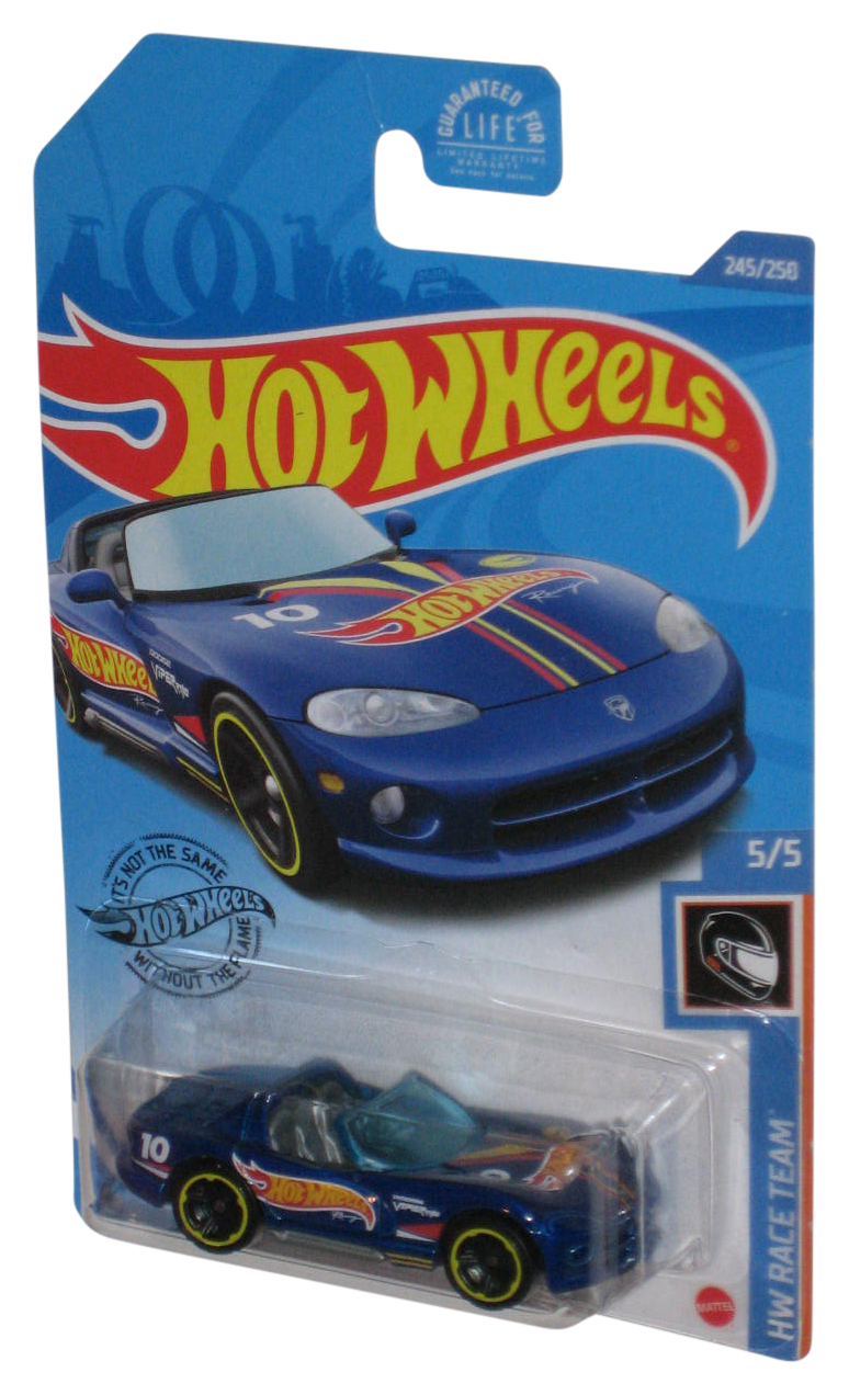 Hot Wheels HW Race Team 5/5 (2017) Blue Dodge Viper RT/10 Toy Car 245/ ...