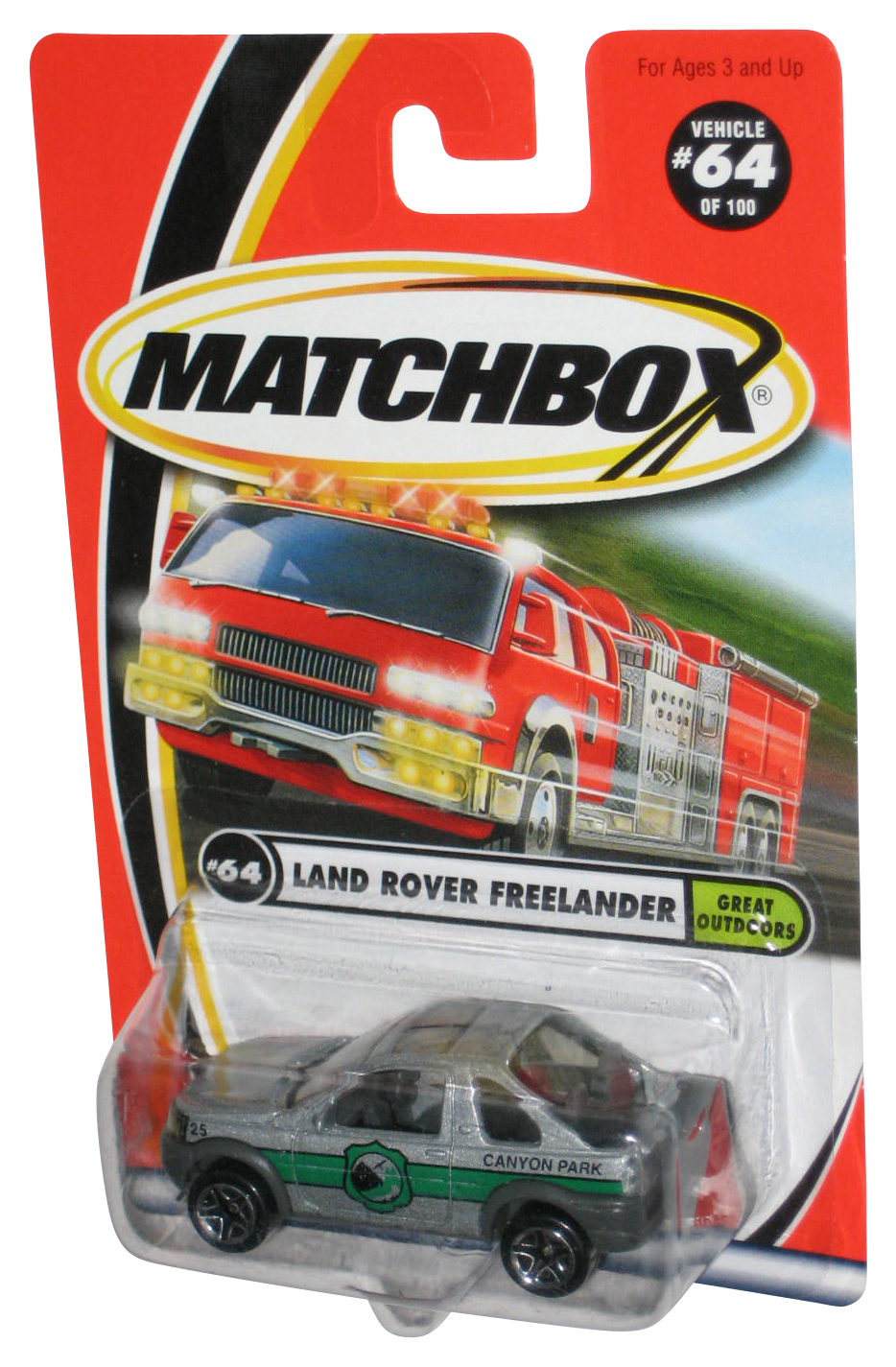 Matchbox Great Outdoors (2000) Silver & Green Land Rover Freelander Toy ...