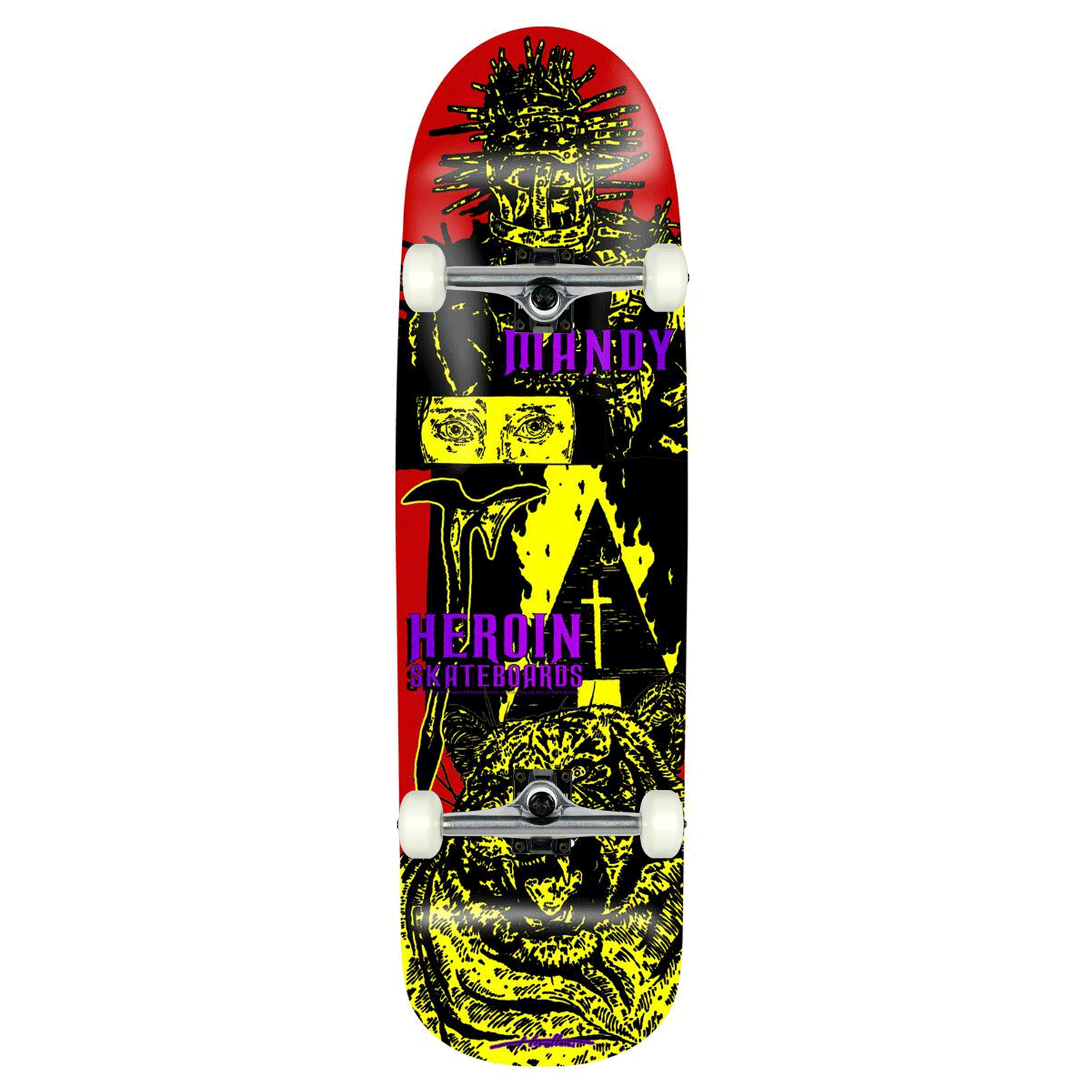 Heroin Skateboard Assembly Mandy X Hirotten 9.4" x 32" Complete ...