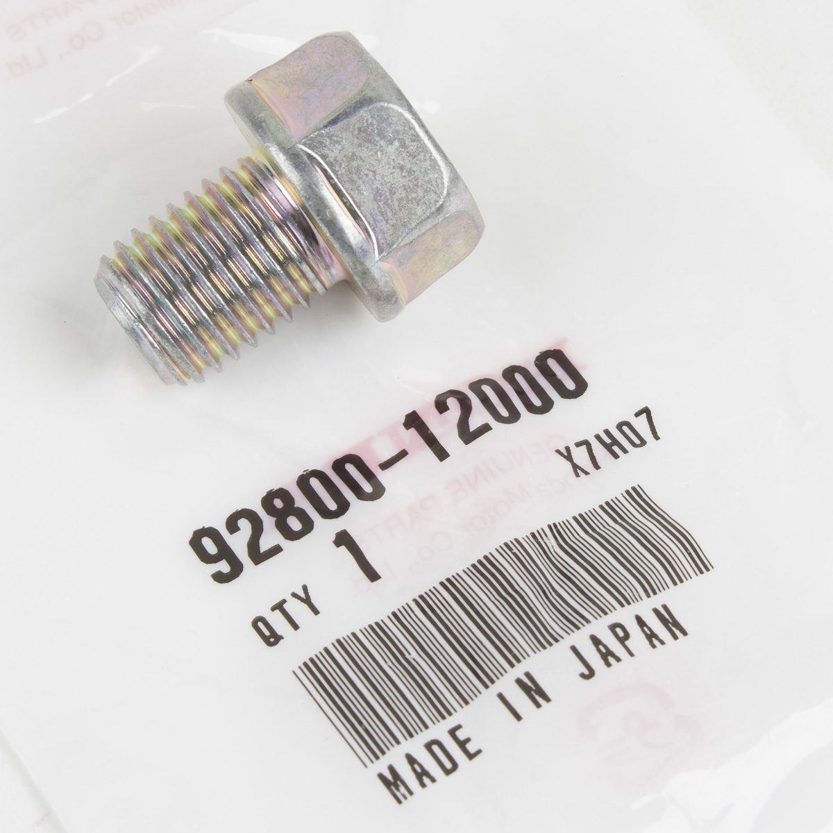 Genuine OEM Honda Oil Drain Bolt CB350F CB400F CB500 CB550 CB750, 92800 ...