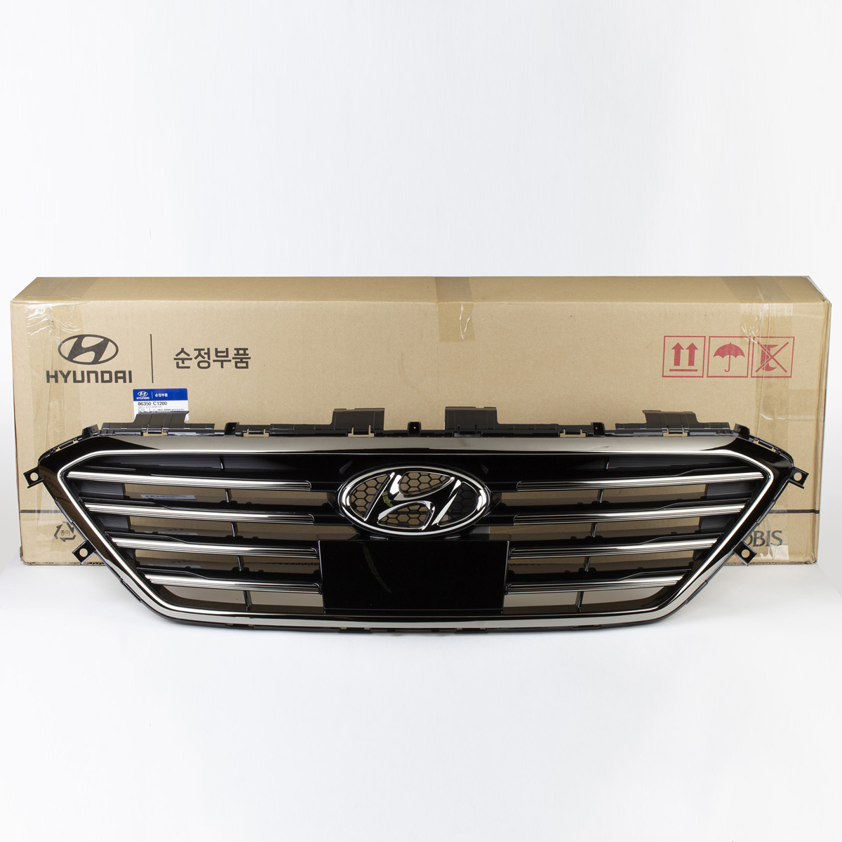 Hyundai Kia (Mobis) Genuine OEM Hyundai Sonata Grille (fits 2015-16 ...