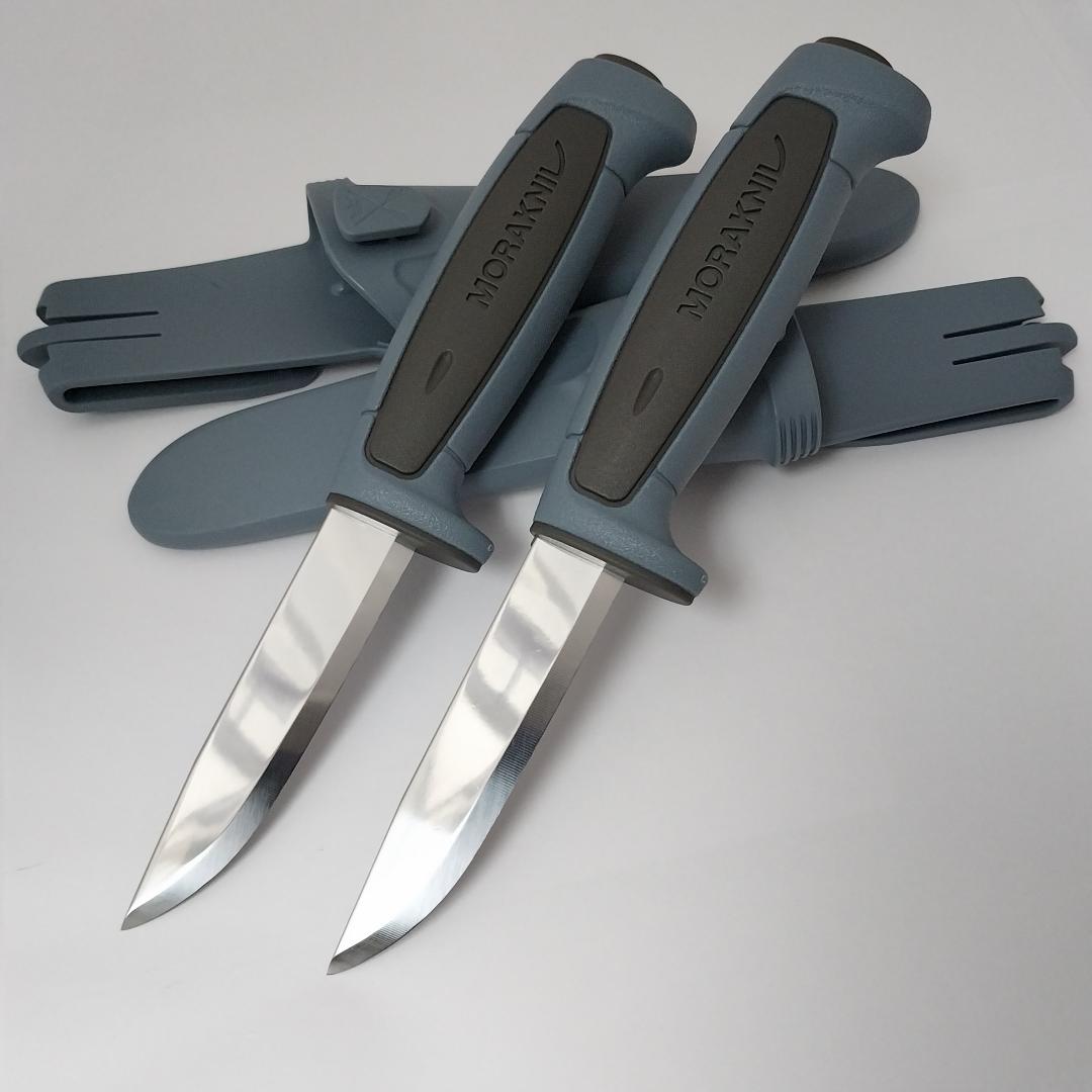 2 Pc Lot Mora Morakniv Basic 546 Stainless Blue & Gray Camp Survival Knife 02641 | eBay
